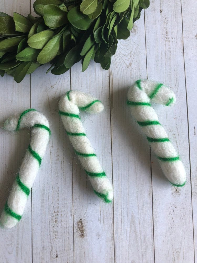 Felt Candy Canes Felt Mints Felted Candy Peppermint Candy - Etsy