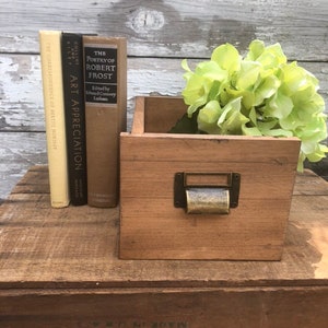 Library Drawer, Card Catalog Drawer, Wood Storage Box, Handmade ...