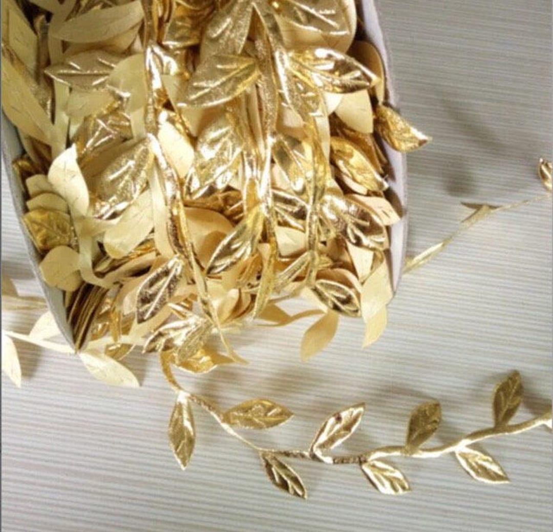 Miniature Gold Leaf Trim Garland 1 Yard 3 Feet Christmas Dollhouse ...