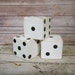 Wood Dice, Large Wood Dice, Oversized Dice, Lawn Game, Rustic Shabby ...