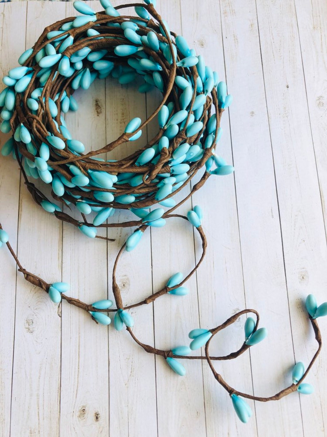 Spring Blue Berry Wired Garland 1 Yard 3 Feet Fall Autumn - Etsy