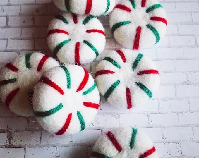 Felt Peppermint Candies Felt Mints Felted Candy Peppermint - Etsy