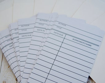 Blank Library Cards - Etsy