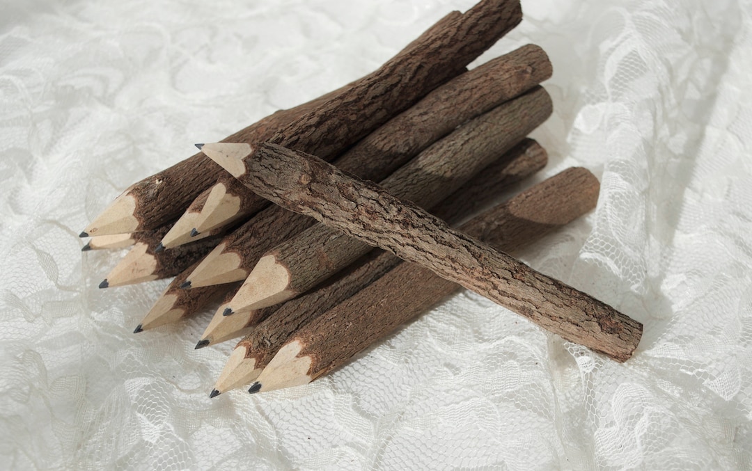 Twig Pencil, Rustic Tree Branch Pencil, Pencil Party Favor, Rustic ...