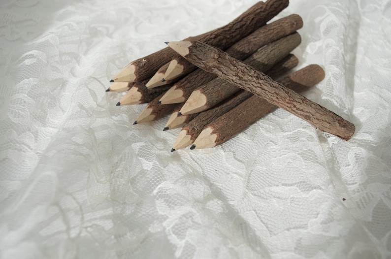 Twig Pencil, Rustic Tree Branch Pencil, Pencil Party Favor, Rustic ...