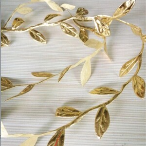 Miniature Gold Leaf Trim Garland 1 Yard 3 Feet Christmas Dollhouse ...