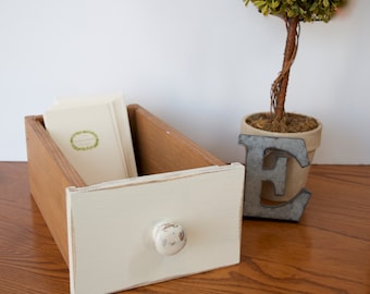 Library drawer card catalog drawer wood storage box