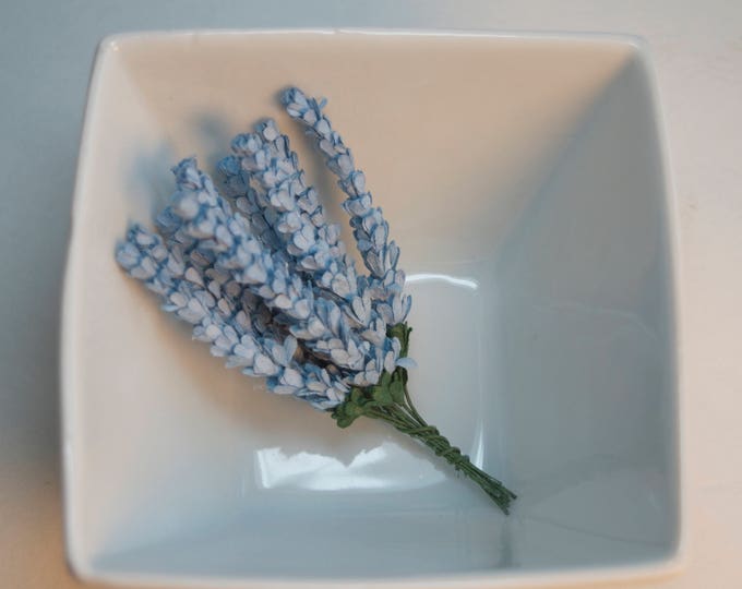 10 Pieces Pale Blue Paper Flowers, Heather Paper Flowers, Mulberry ...