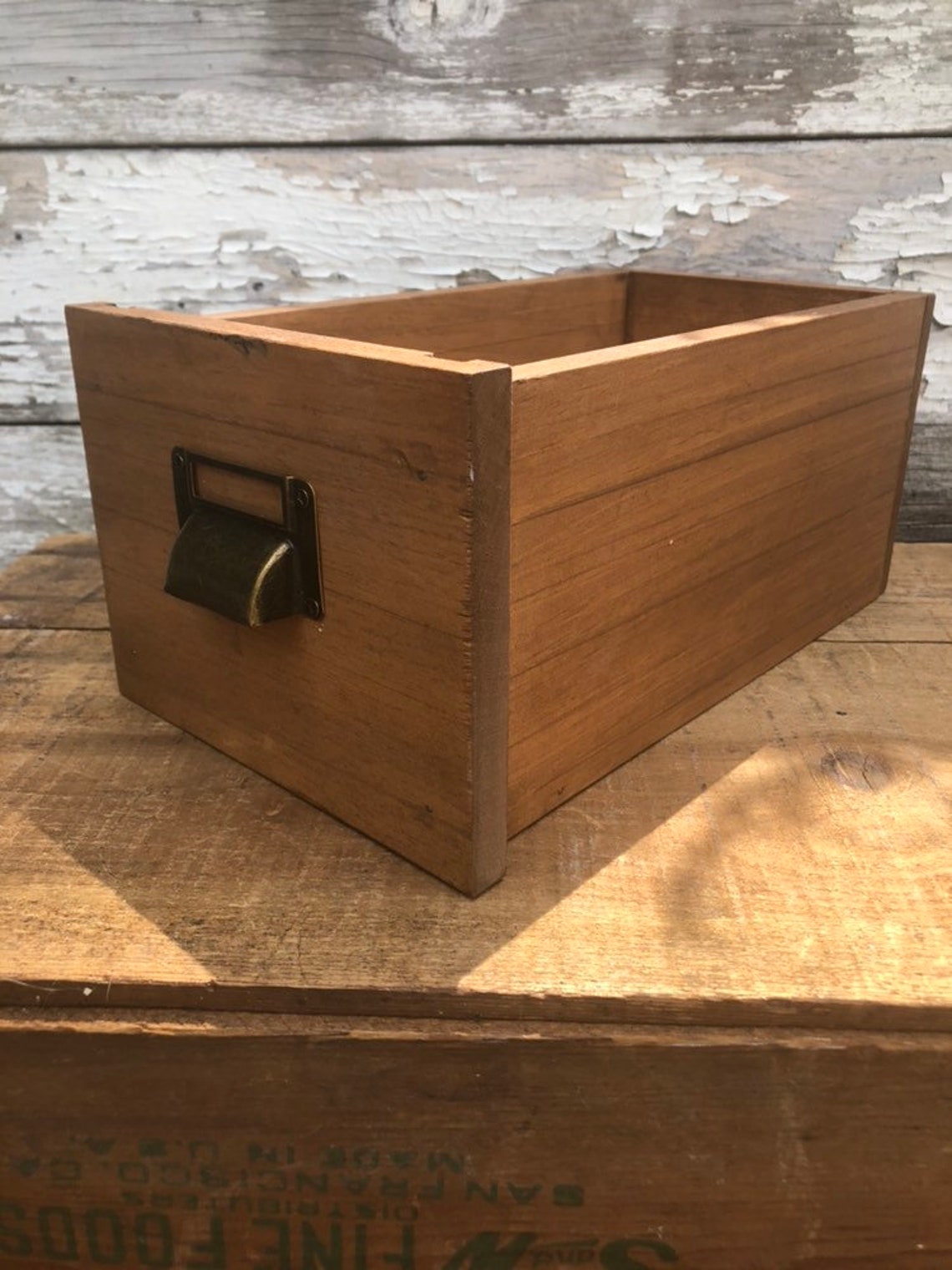 Library Drawer Card Catalog Drawer Wood Storage Box - Etsy