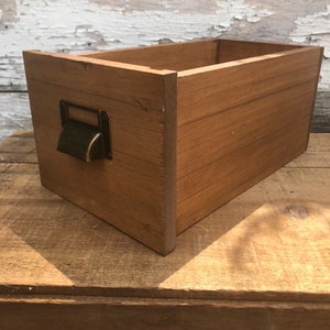Library Drawer, Card Catalog Drawer, Wood Storage Box, Handmade ...