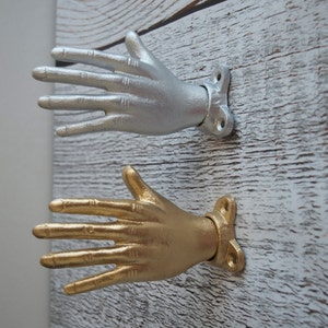 Cast Metal Hand Wall Hook, Gold Hand Cast Iron Wall Hook, Cast Iron ...