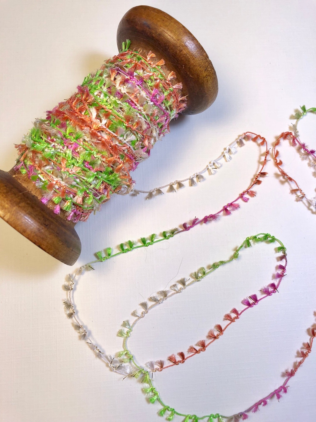 Tropical Pink Twine, Ombre Tinsel Trim, Pink Mini Tinsel, Gift Wrapping ...