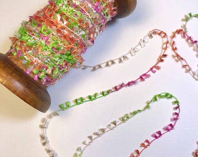 Tropical Pink Twine Ombre Tinsel Trim Pink Mini Tinsel Gift - Etsy