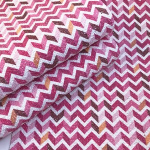 Magenta Chevron Fabric Backed Fabric Glitter Sheet Leatherette 8 X 11 ...