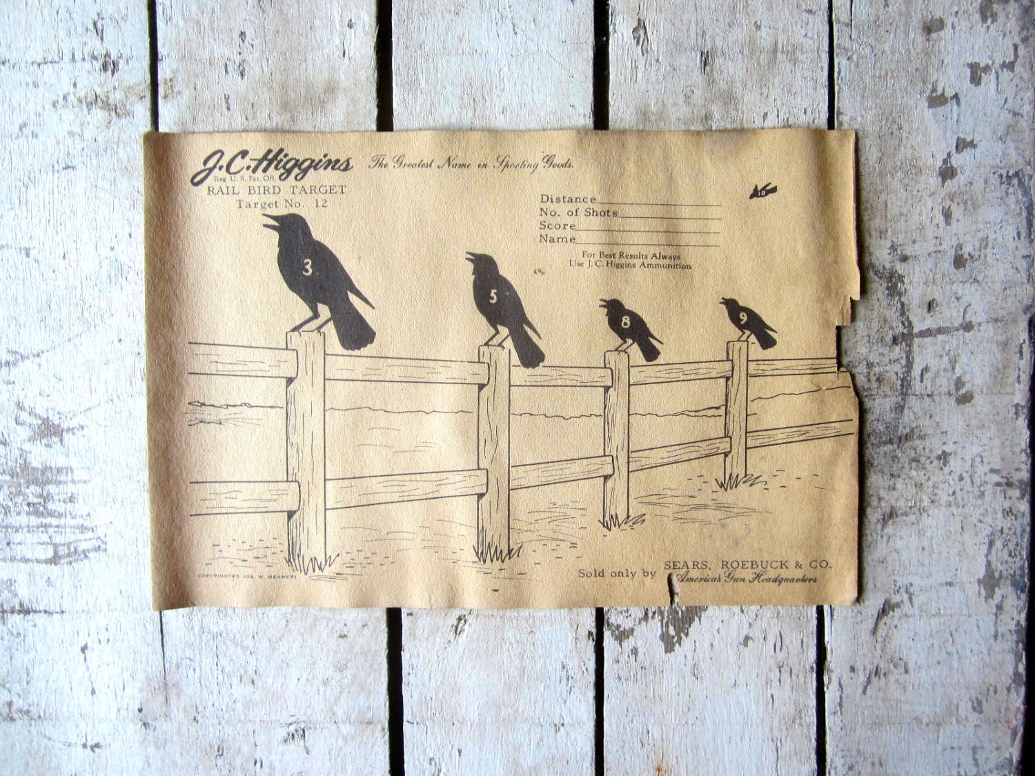 Vintage J.C. Higgins Sears Roebuck Rail Bird Target No. 12 - Etsy