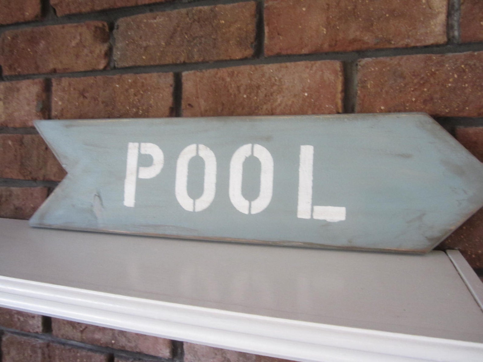 Handmade POOL Sign Wall Art Decor Blue Arrow Ocean Swim Summer - Etsy