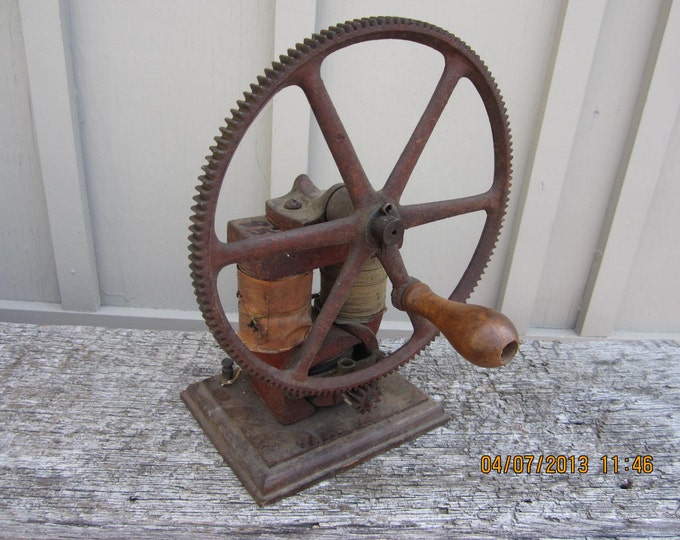 Vintage Antique Hand Crank Generator Early 1900s Manual Small - Etsy