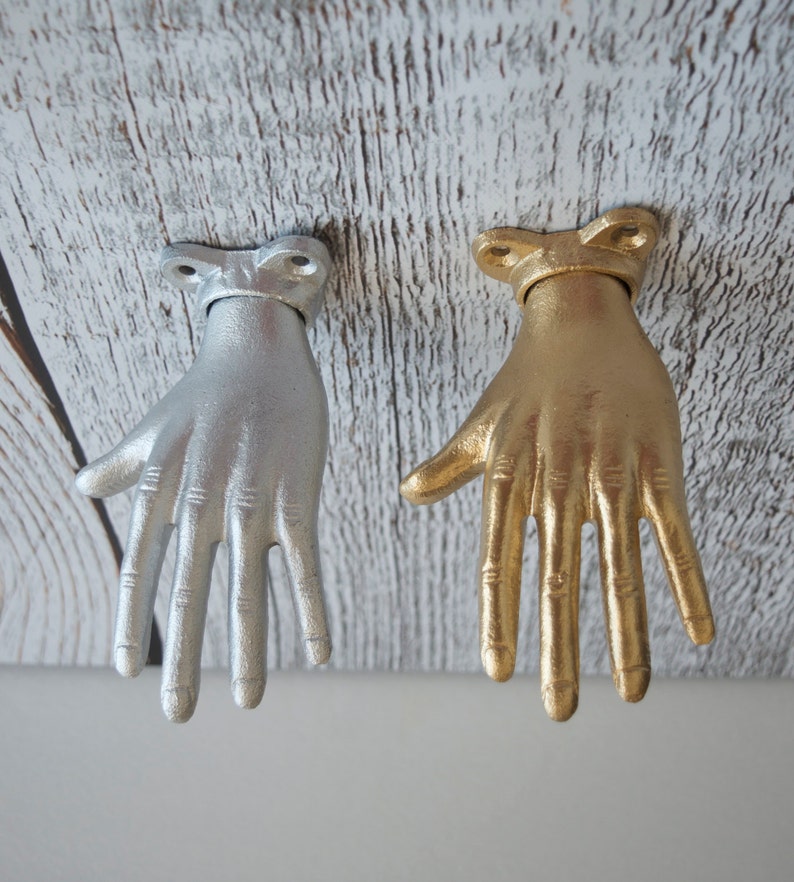 Cast Metal Hand Wall Hook Gold Hand Cast Iron Wall Hook Cast - Etsy