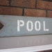 Handmade POOL Sign Wall Art Decor Blue Arrow Ocean Swim Summer ...