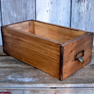 Library Drawer, Card Catalog Drawer, Wood Storage Box, Handmade ...