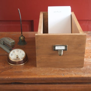 Library Drawer, Card Catalog Drawer, Wood Storage Box, Handmade ...