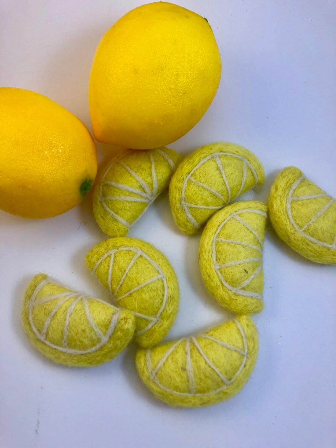 Wool Felt Lemon, Felted Lemon Slice, Summer Crafts, Summer Lemon Decor ...