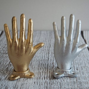 Cast Metal Hand Wall Hook, Gold Hand Cast Iron Wall Hook, Cast Iron ...