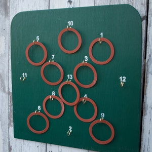 Vintage Inspired Handmade Retro Handmade Ring Toss Game Wood Wall Mount ...