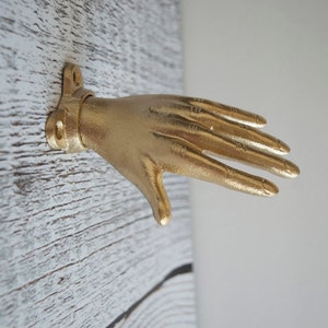 Cast Metal Hand Wall Hook, Gold Hand Cast Iron Wall Hook, Cast Iron ...