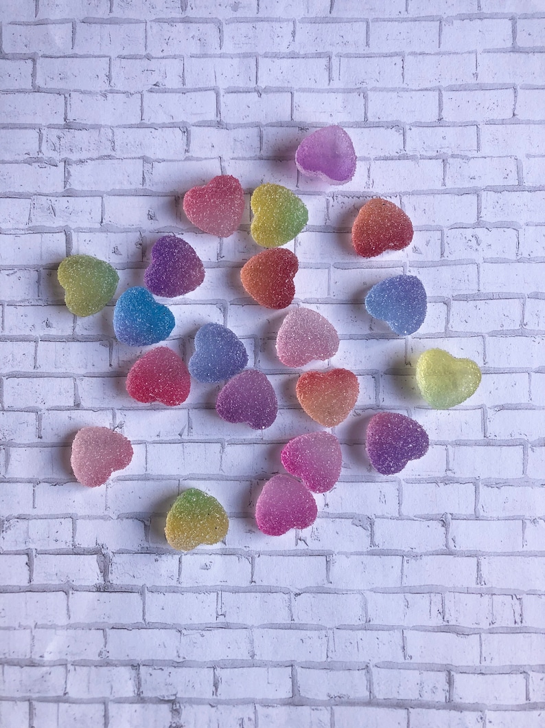 Mini Gum Drop Candy Hearts Flat Back Cabochons Valentines Day - Etsy