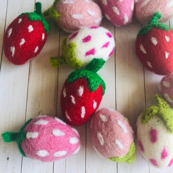 Felt Strawberry - Etsy