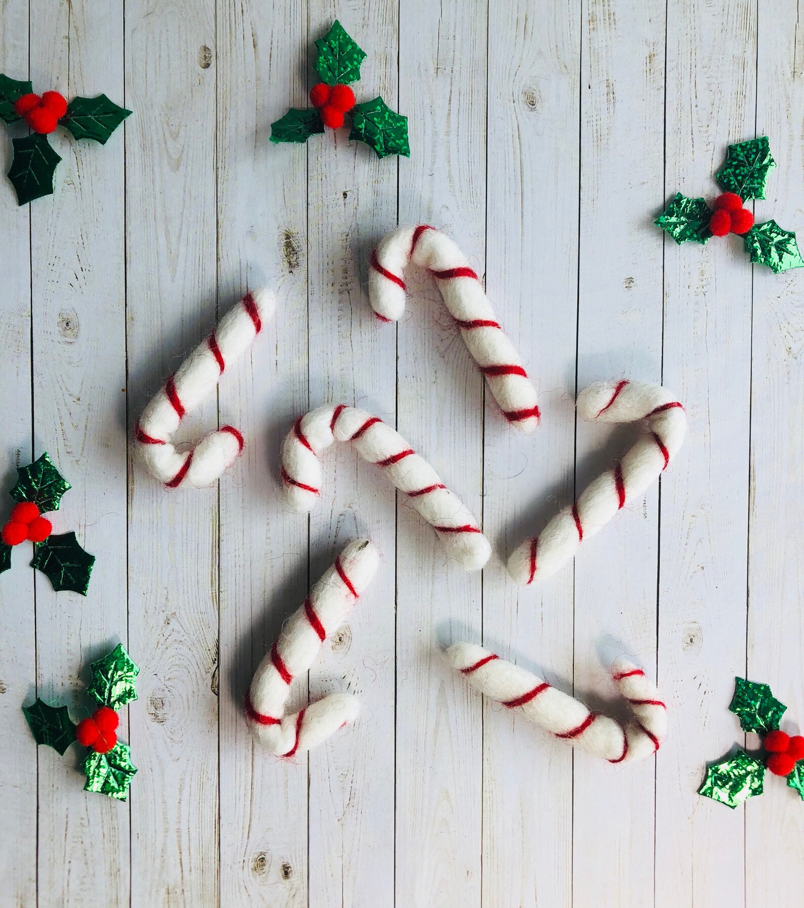 Felt Candy Canes, Felt Mints, Felted Candy, Peppermint Candy, Felt ...
