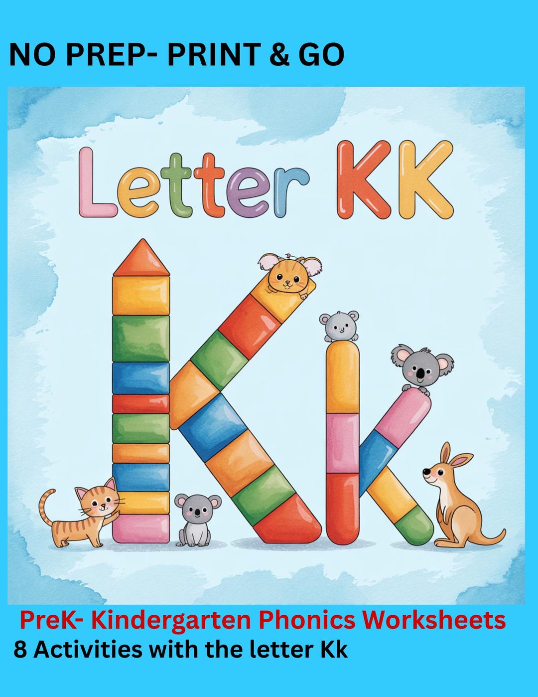Letter Kk Phonics Worksheets - Etsy