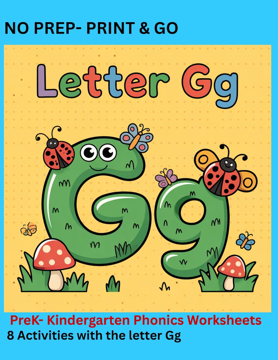 Letter Gg Phonics Worksheets - Etsy