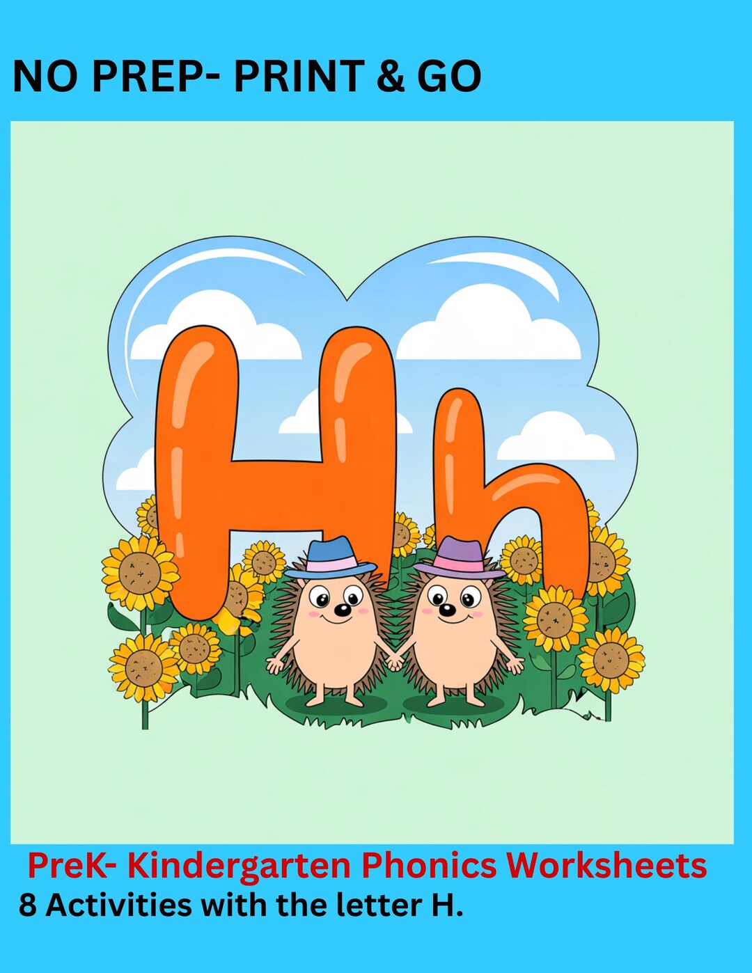 Letter Hh Phonics Worksheets - Etsy
