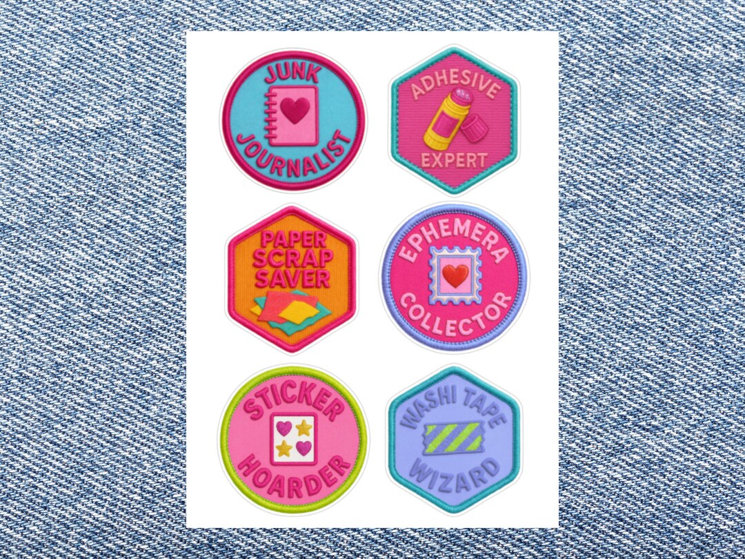 Merit Badge Sticker Sheet for Junk Journal, Gift for Crafty Girl ...