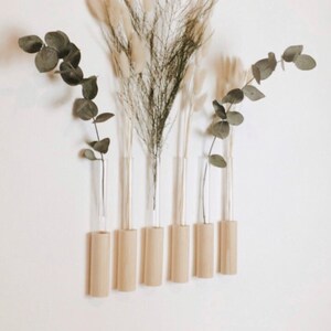 WOOD VASES DECOR, Decorative Vase Adhesive for Wall, Vases Decoration ...