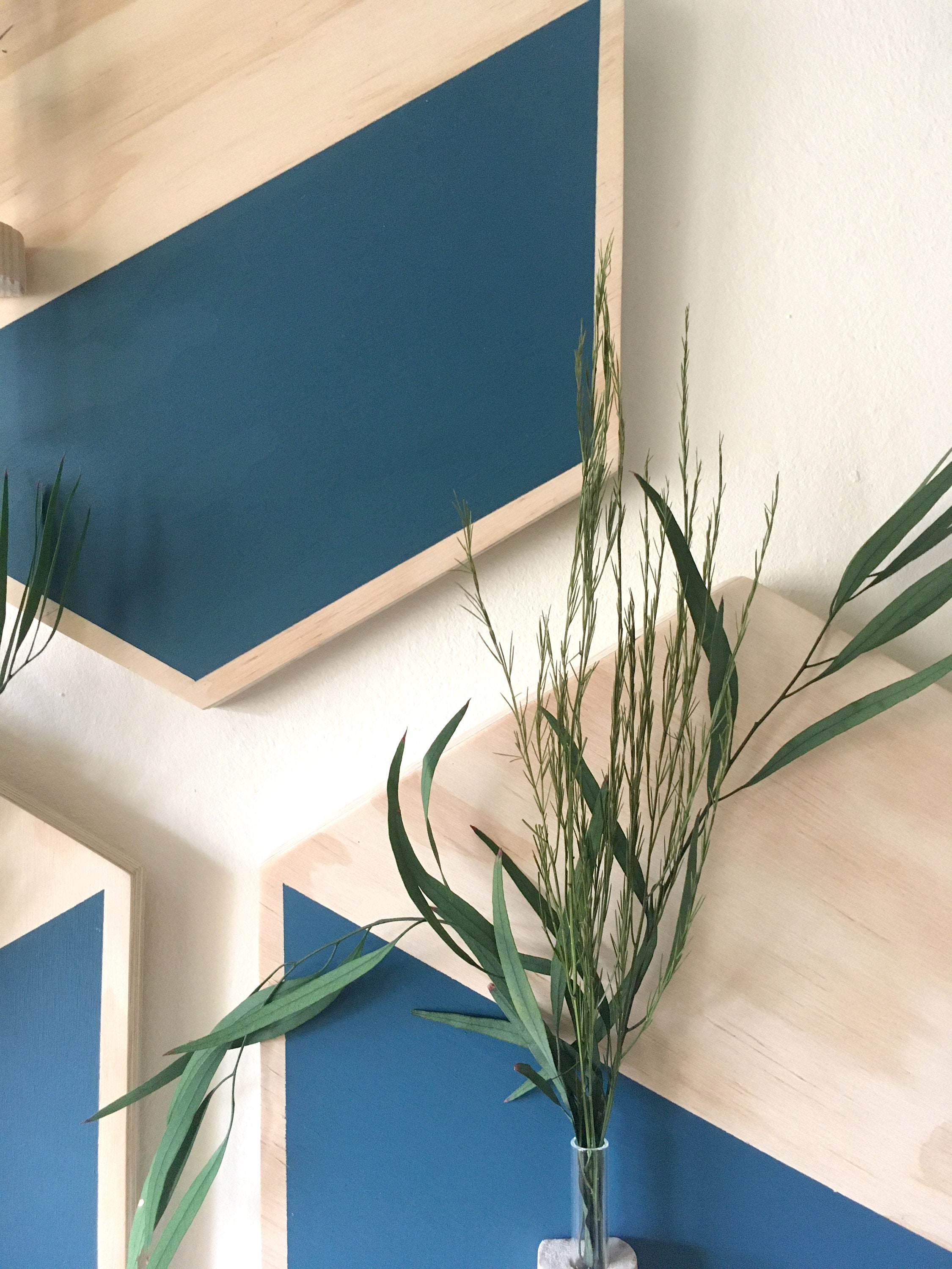 Hexagon Wall Planter, Rustic Hanging Wood Plant Holder for Indoor ...