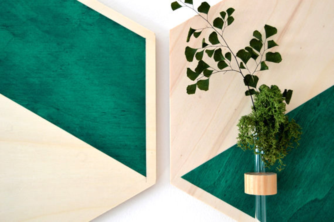 FERN VERTICAL GARDEN Geometric Mural Decoration for Living - Etsy