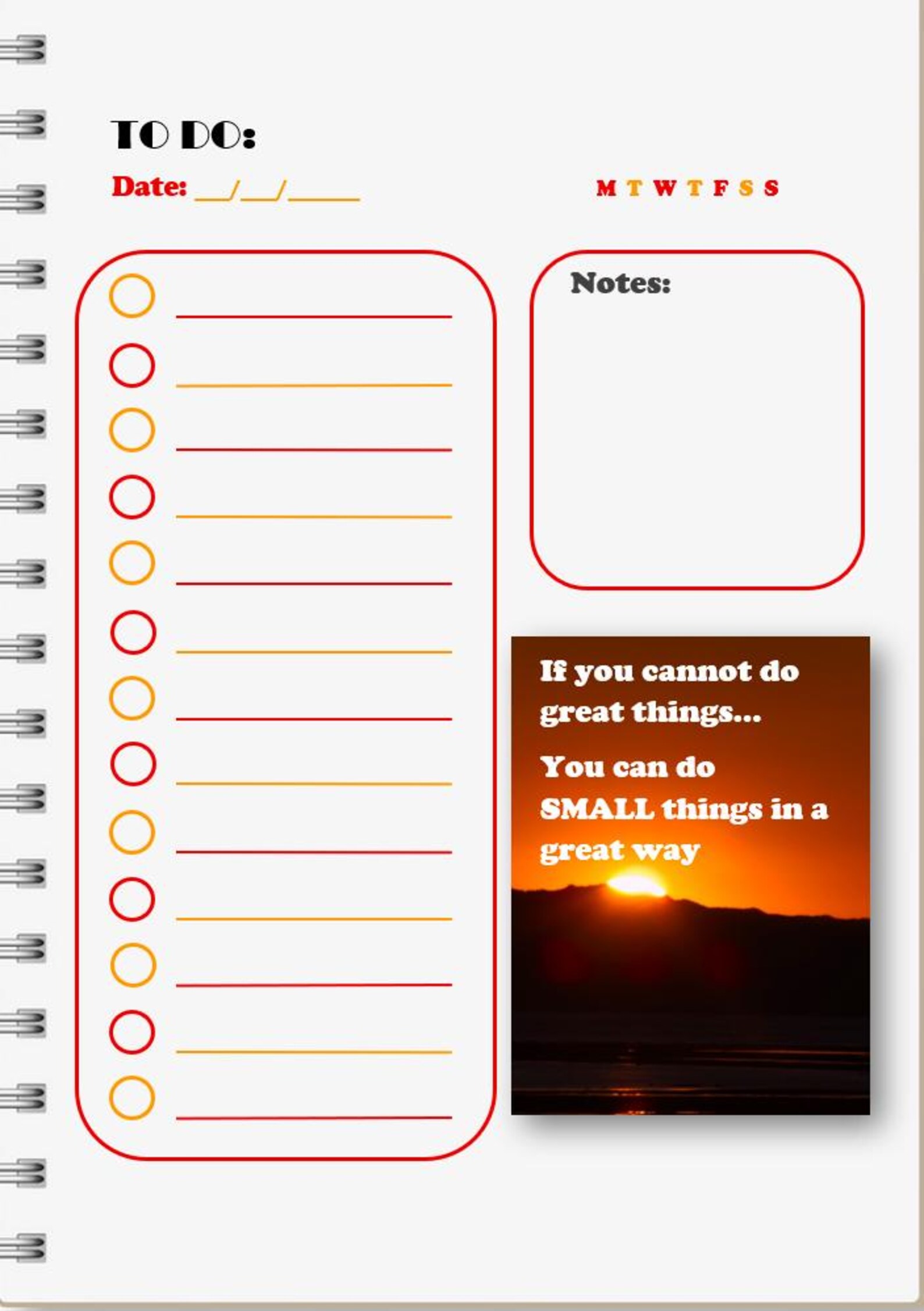 To Do List - Template - Etsy