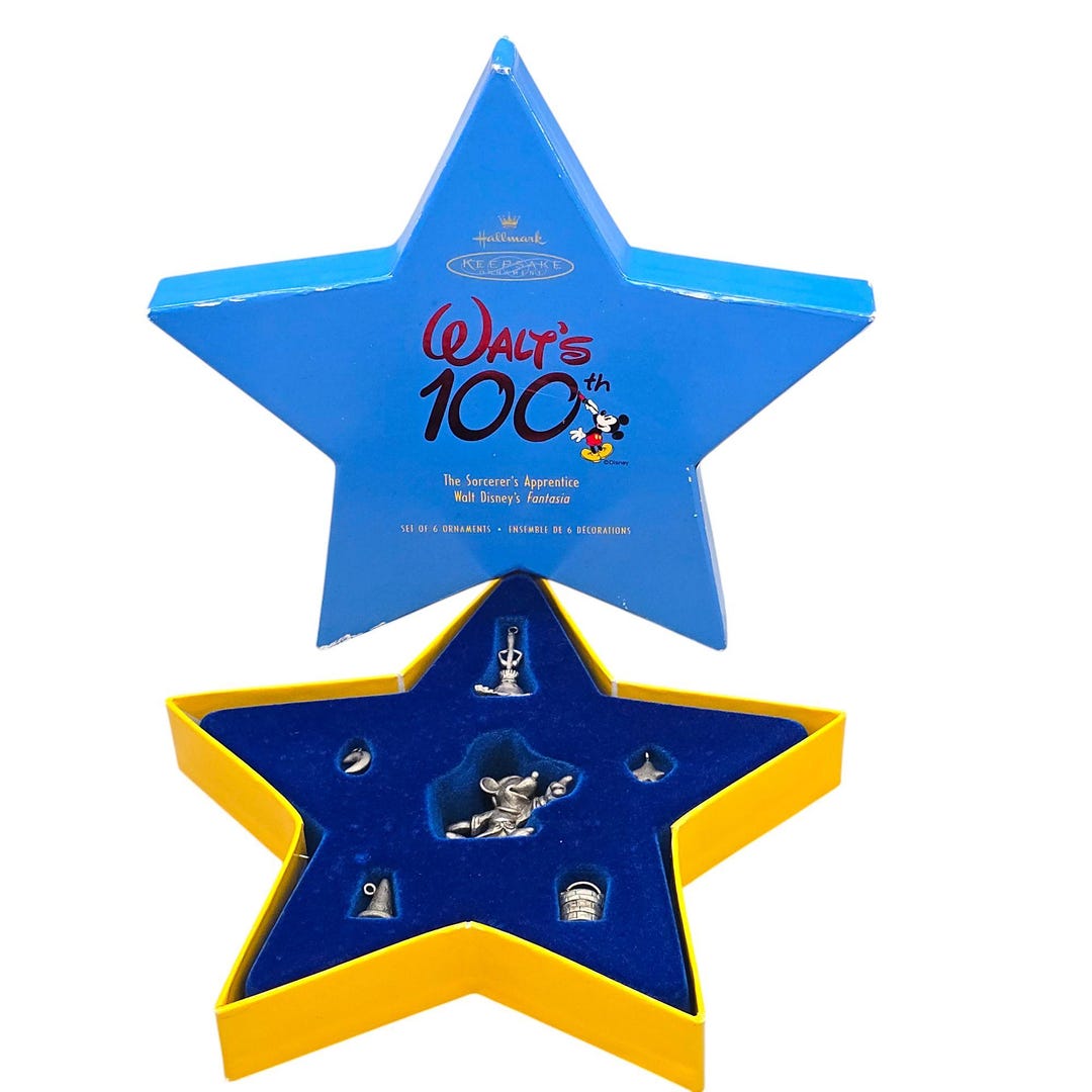 Vintage 2001 Walt Disney 100th Hallmark Keepsake Ornaments in Box SET ...