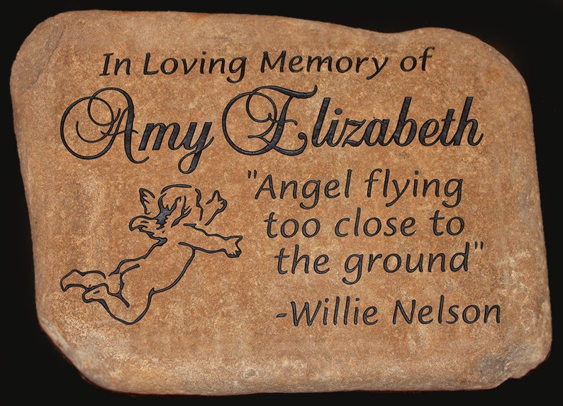 Hand Engraved Rock Custom Memorial LARGER - Etsy