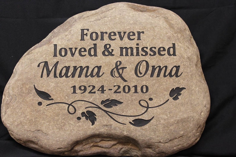 Custom Engraved Rock Memorial Stone Pet Memorial | Etsy