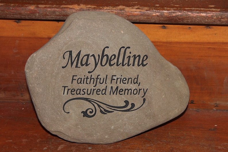 Hand Engraved Rock Custom Garden Stones SMALL | Etsy