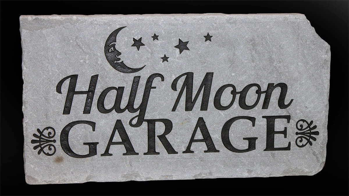 Hand Engraved Rock Custom House Address Name or Business | Etsy