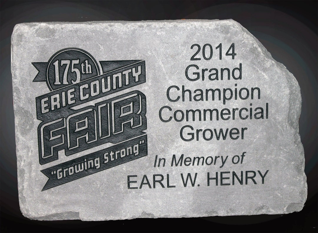 Hand Engraved Rock Custom Memorial LARGER - Etsy