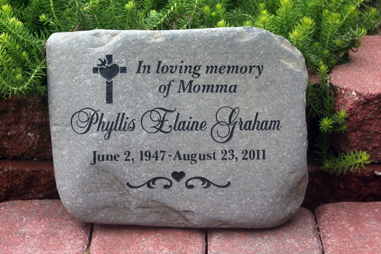 Custom Engraved Rock Memorial Stone Pet Memorial | Etsy