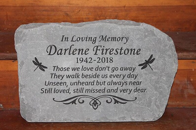 Hand Engraved Rock Custom Memorial LARGER - Etsy