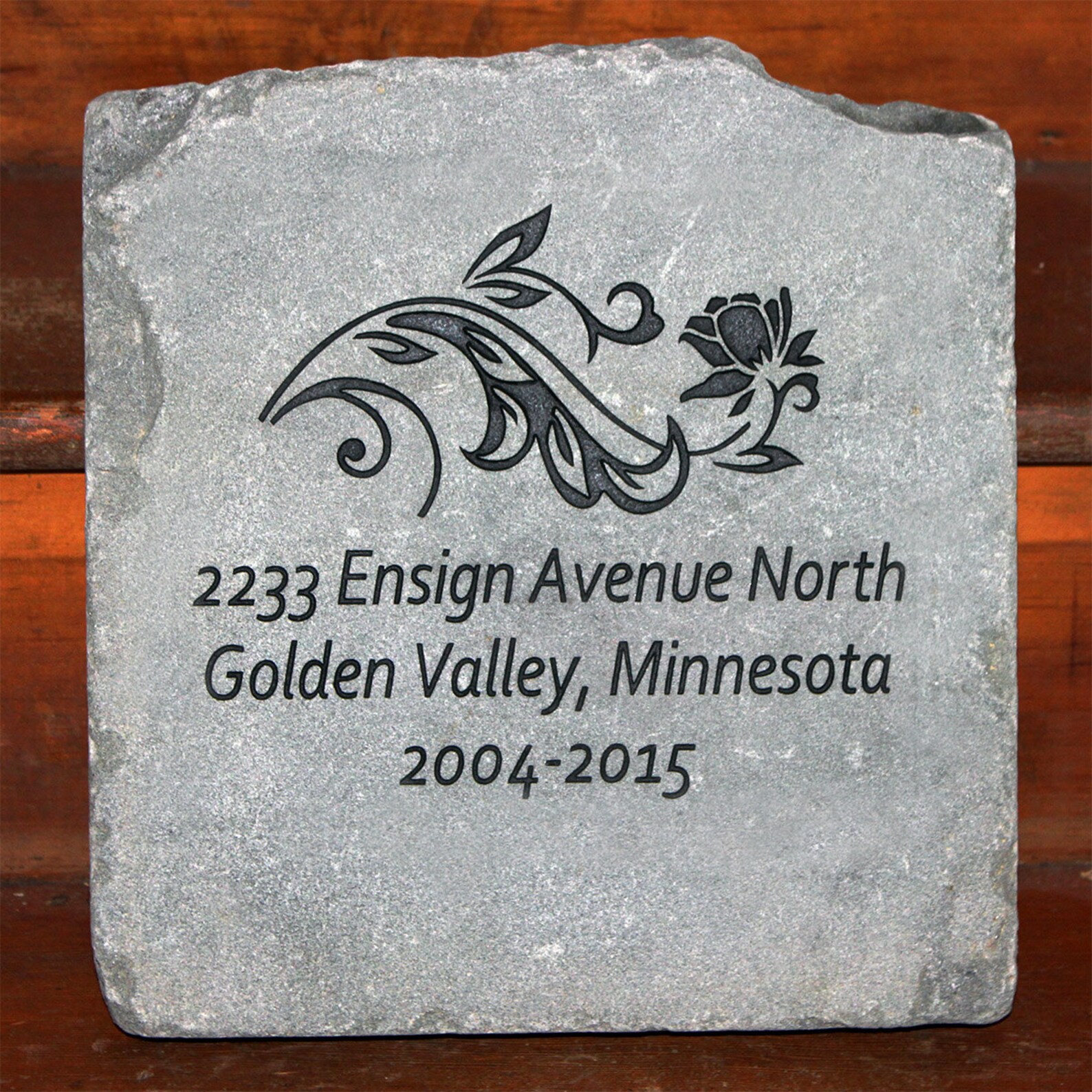 Hand Engraved Rock Custom House Address Name or Business | Etsy