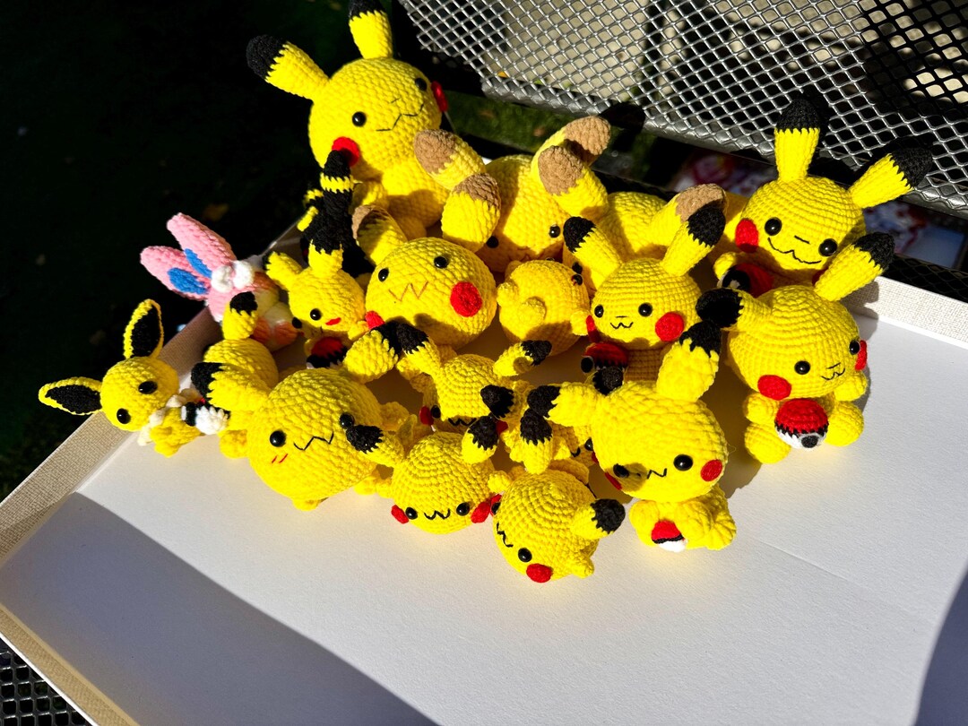 Pokémon,pikachu,handmade Crochet Plush Doll,keychain,coin Purse, Car ...